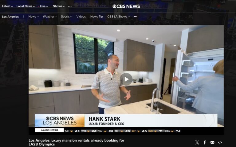 CBS News Interviews Hank Stark | LuxJB Villa Mandarin